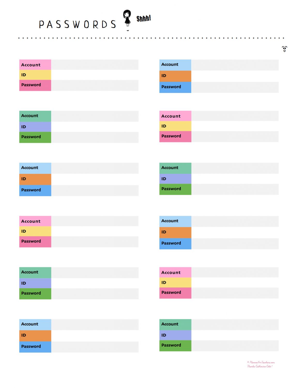 Planner for teachers, customized to your needs